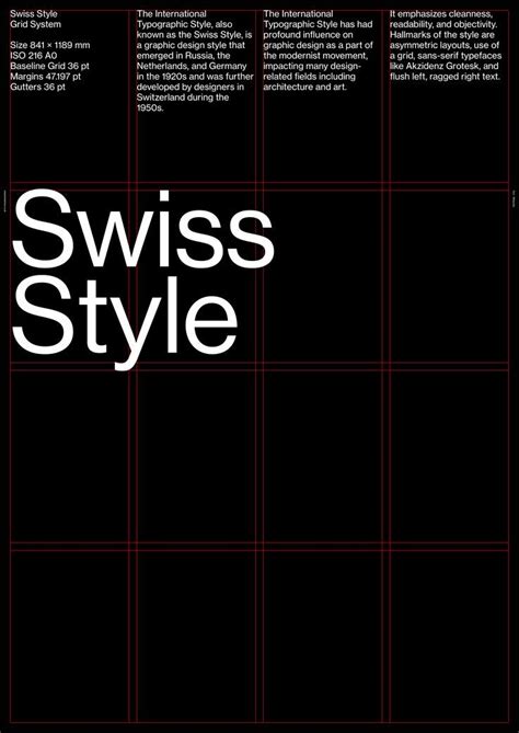 Swiss Style Poster Grid System For Indesign International Typographic