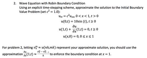 2 Wave Equation With Robin Boundary Condition Using