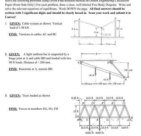 Solved Solve The Following Problems Using