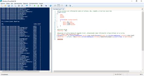 Recorrer el segundo nivel de un sitio web obtener información de todos los enlaces del sitio y