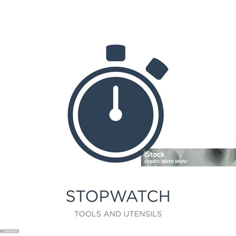 흰색 바탕에 초시계 아이콘 벡터 초시계 유행 가득 아이콘 도구와 식기 컬렉션 초시계 벡터 일러스트 레이 션 0명에 대한 스톡 벡터 아트 및 기타 이미지 Istock