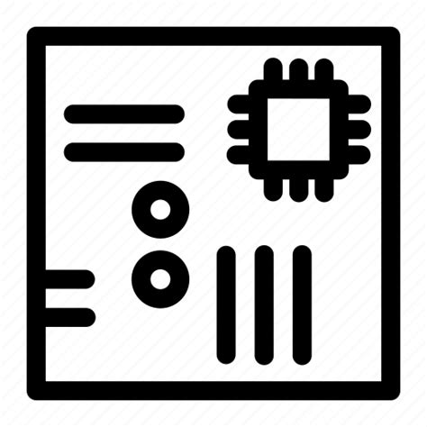 Motherboard Mainboard Circuit Pcb Processor Hardware Device Icon Download On Iconfinder