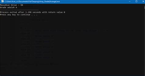 Tugas 1 — Program Menampilkan Nilai Grade Abcd By Destrianiimeliaa