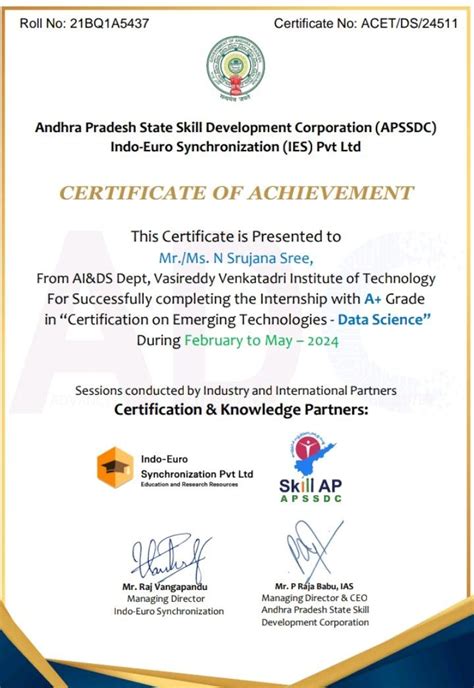 Srujana Sree Namburi On Linkedin Datascience Emerging Certification