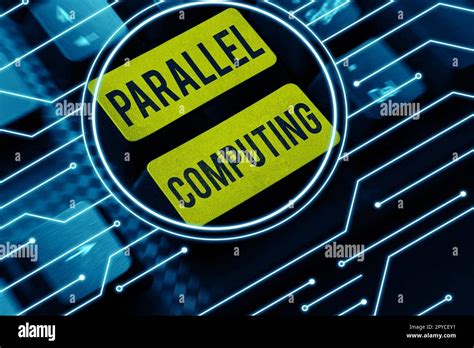 Text Caption Presenting Parallel Computing Word For Simultaneous Calculation By Means Of