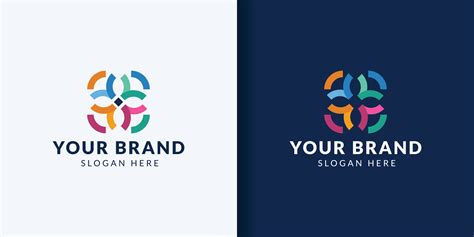 Togetherness And Community Concept Design Creative Hub Social Connection Icon Template And