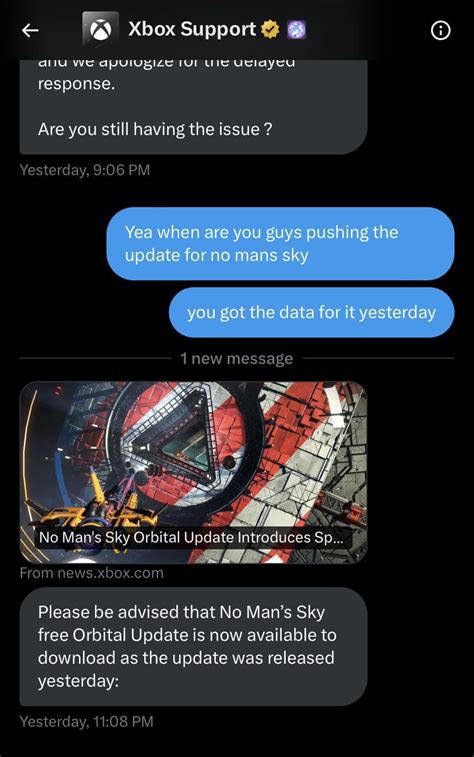 Because Theres No Nms Update On Xbox Yesterday R Nomansskythegame