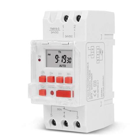 Din Rail Programmable Lcd Digital Timer Switch Sequence Electronic Rail Ac 220v 230v Relay For