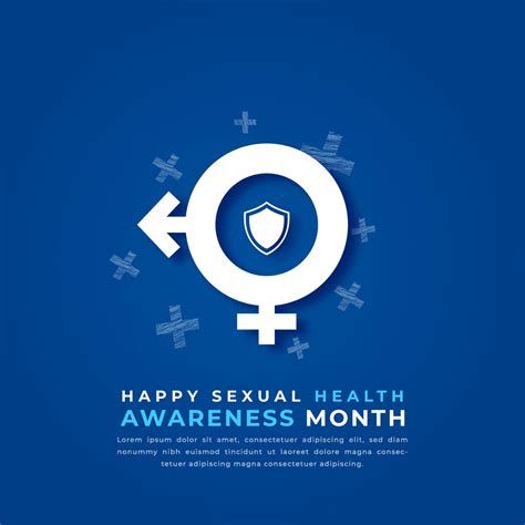 Happy Sexual Health Awareness Month Paper Cut Style Vector Design