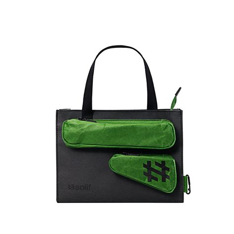 Solif Messenger Tote Rock Dark Forest Green