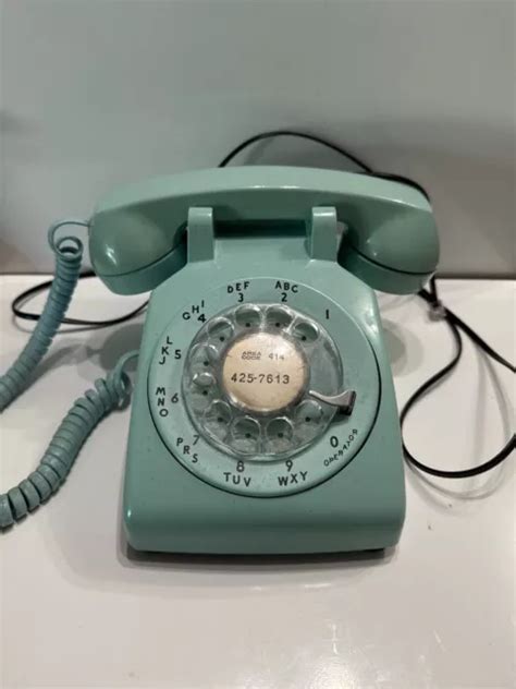 VINTAGE BELL SYSTEM Western Electric BLUE Rotary Dial Telephone Tested