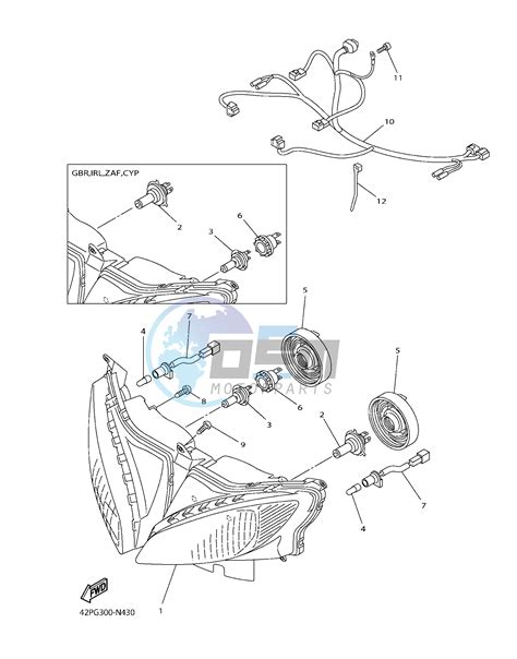 Headlight Yamaha Fz8 S Fz8 Fazer 800 42pg 2014 Motorcycle Oem