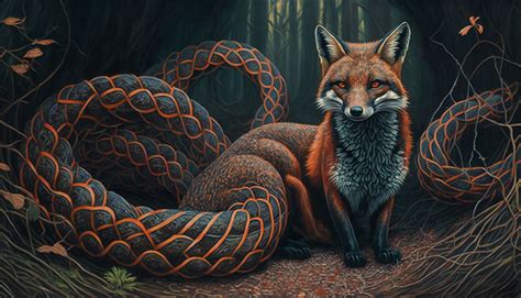 Magical Python And Foxes By Kasperz3r0 On Deviantart
