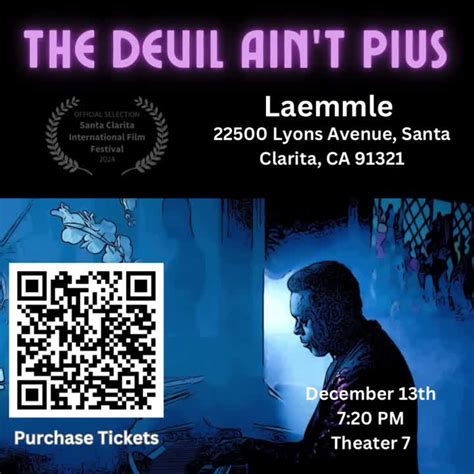 Miatta Vincent Ronca On Linkedin Catch The Devil Aint Pius On The Big Screen This Friday The