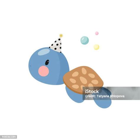 귀여운 바다 거북이 만화 스타일 벡터 일러스트레이션 카드 포스터 배너 책 팩에 인쇄 옷 직물 벽지 섬유 또는 접시에 인쇄 바다거북에 대한 스톡 벡터 아트 및 기타 이미지