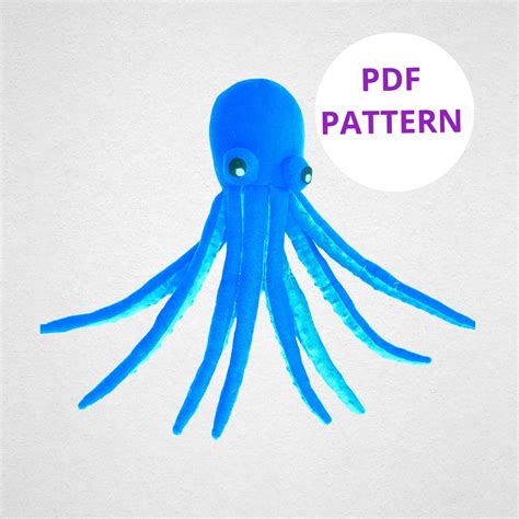 Octopus Stuffed Animal Sewing Pattern Plush Toy And Bedtime Story Pdf