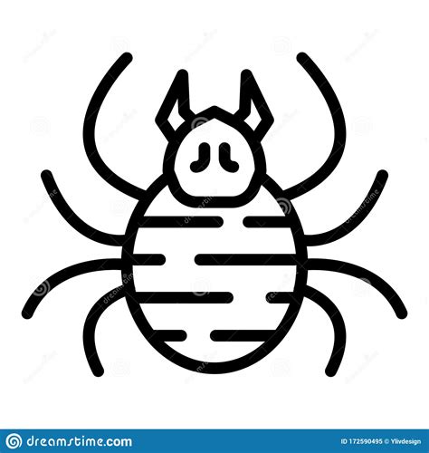 Forest Bug Icon Outline Style Stock Vector Illustration Of Pest