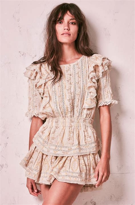 Love Shack Fancy Natasha Dress Parchment Shop Love Shack Fancy