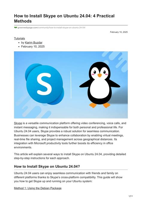 Ppt How To Install Skype On Ubuntu 2404 4 Practical Methods Powerpoint Presentation Id13956076