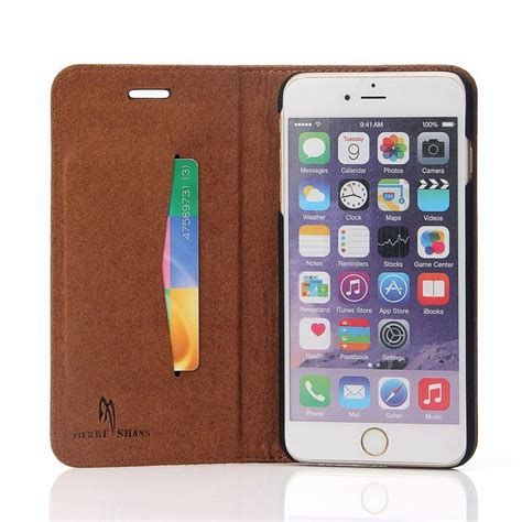 Only Iphone 7plus Case Aroko Genuine Leather Wallet Case Classic Folio Case Book Design With