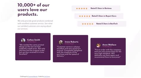 Frontend Mentor Responsive Social Proof Section Using Grid And