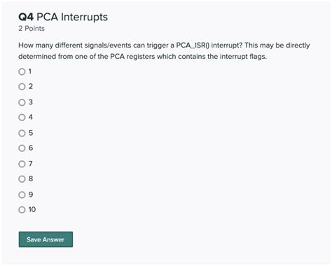 Solved Q PCA Interrupts Points How Many Different Chegg Com
