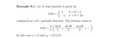Solved Fourier Series Step Function Exercise A Not Chegg