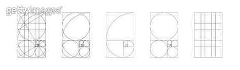 Golden Ratio Template Minimalist Set Method Golden Section Mockups