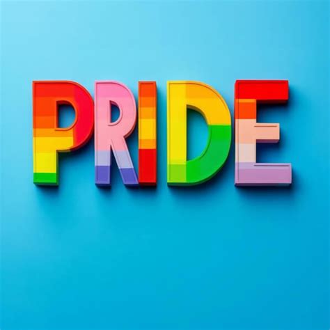 Descarga Letras Pride Coloridas Contra Fondo Azul Fondos En Línea