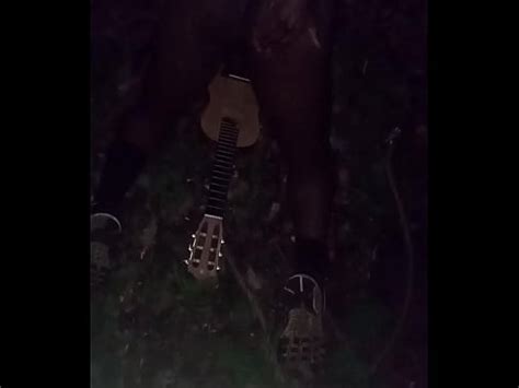 Enjoying The Last Full Month Of Summer Outdoors At Midnight With Guitar And Ass Showing