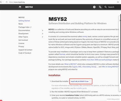 Windows下gccg安装基于mingw，包管理工具msys2msys2安装gcc Csdn博客