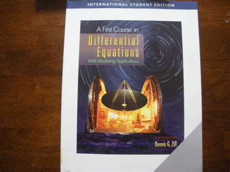 A First Course In Differential Equations With Modeling Applications 9th