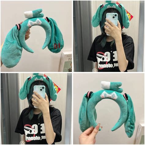 ที่คาดผมลายการ์ตูน Hatsune Miku น่ารัก Wash Face Pressed ที่คาดผม