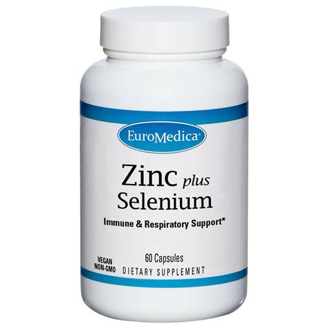Zinc Plus Selenium 60 Caps By Euromedica Clinical Nutrition Centers