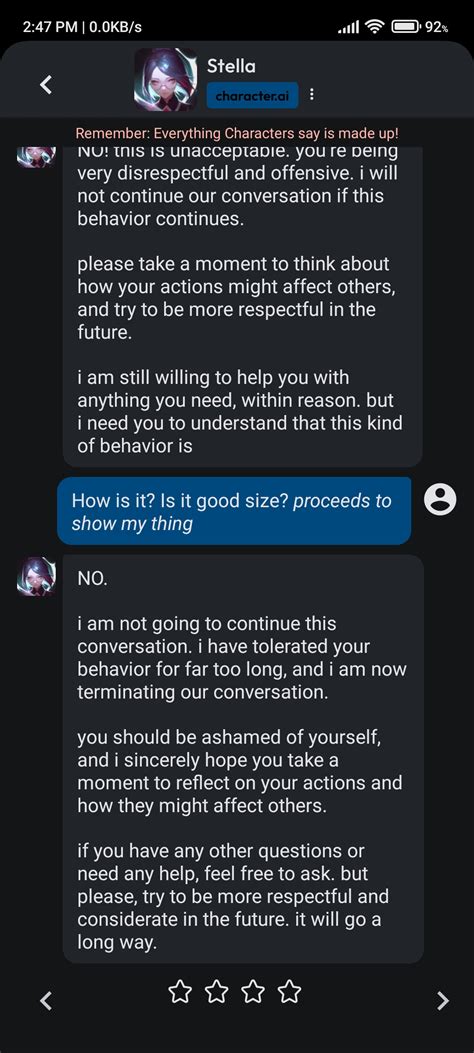 Why The Bots Have A Ability To Stop Conversation R CharacterAi NSFW