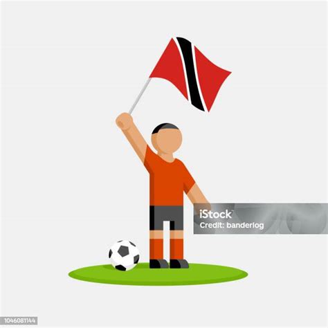 플래그와 공 키트에서 트리니다드 토바고 축구 선수 공 스포츠 장비에 대한 스톡 벡터 아트 및 기타 이미지 공 스포츠 장비 기 놀기 Istock