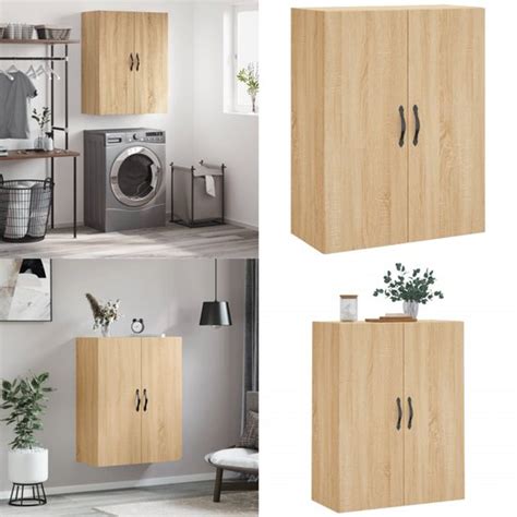 Vidaxl Wandkast 69 5x34x90 Cm Bewerkt Hout Sonoma Eikenkleurig