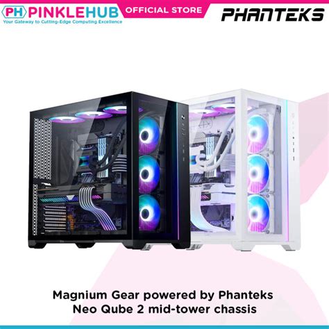 Pinklehub Magnium Gear Powered By Phanteks Neo Qube 2 Mid Tower Chassis Lazada Ph
