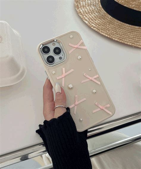 신상특가🎀키치 발레코어 리본 케이스 핑크블랙 진주 유니크케이스 범퍼케이스 아이폰케이스 11 12 13 14 15 프로 맥스 Xxs 띵크어바웃츄 에이블리