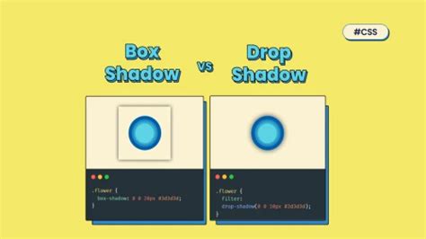 perbedaan antara box shadow dan drop shadow dalam css untuk efek