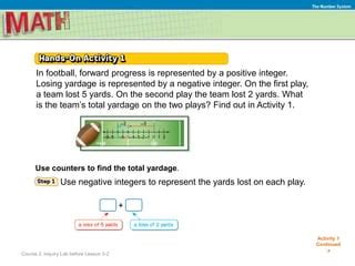 7 Inquiry Lab Add Integers PPTX Physics Science
