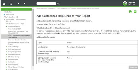 Modelcheck Creo 6 Customized Help Links Ptc Community