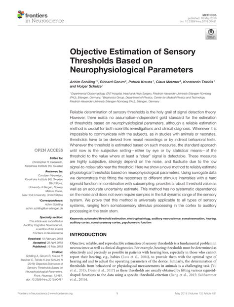 Pdf Objective Hearing Threshold Estimation Based On Abr Measurements
