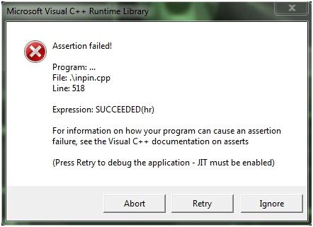Microsoft Visual C Assertion Failed Error Techyv