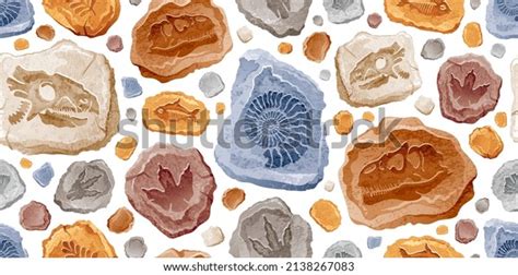 Fossil Pattern Vector Archeologic Fossil Background 库存矢量图免版税2138267083 Shutterstock