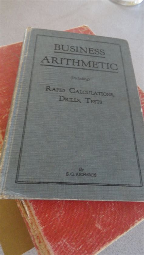 Vintage ARITHMETIC BOOK Business Arithmetic By Backofbeyond