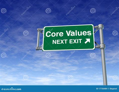 Core Values Business Road Sign Symbol Stock Illustration Illustration