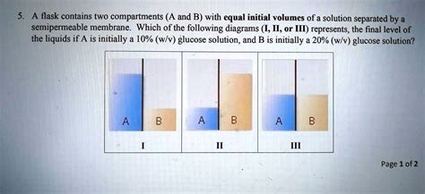 A Flask Contains Two Compartments A And B With Equal Initial Volumes