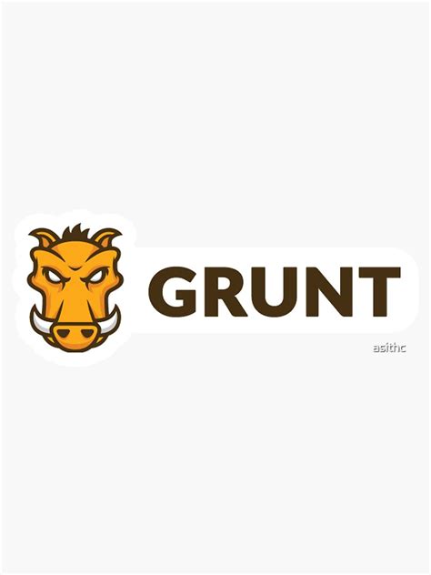 Grunt Javascript Task Runner Developer Stickerswith Name