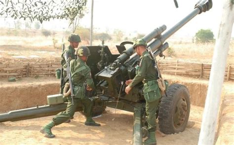 ရေကြည်မြို့ရှိ အမြောက်တပ် မှ ရခိုင်နှင့် ဧရာဝတီအစပ်သို့ လက်နက်ကြီးဖြင့် နေ့စဥ်ပစ်ခတ